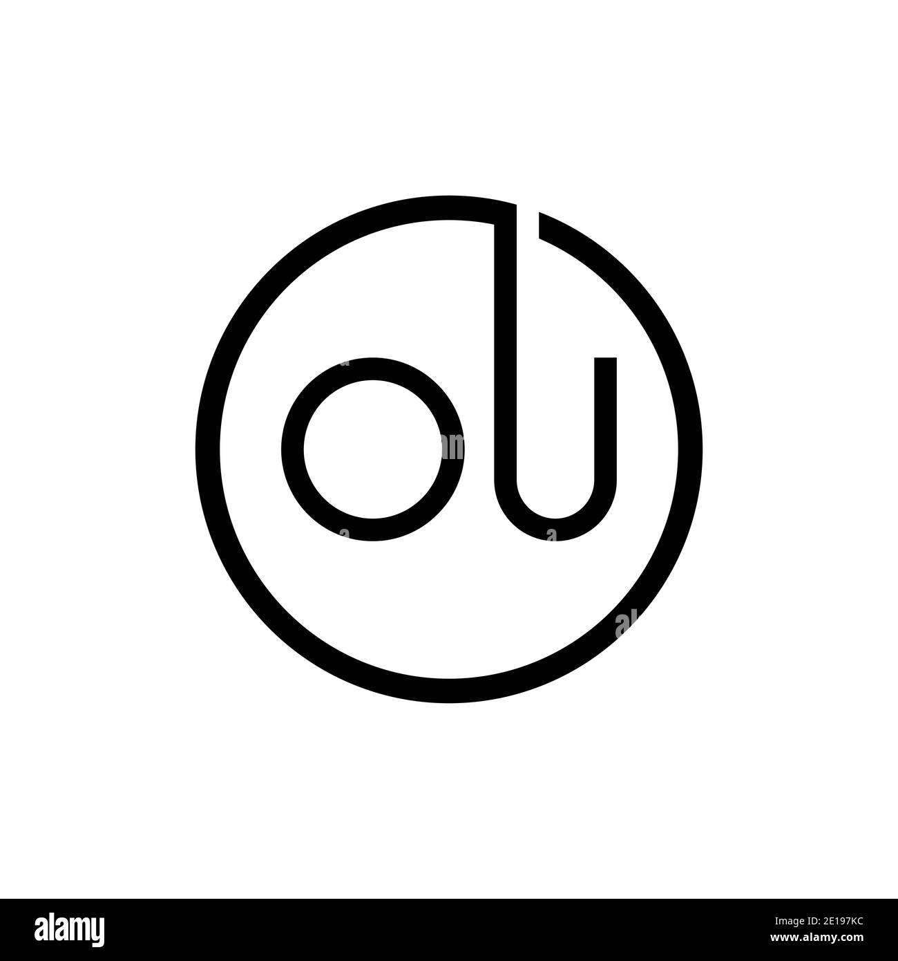 Initial Circle Letter OU Logo Design Vector Template. Abstract Minimal ... Initial Circle Letter OU Logo Design Vector Template. Abstract Minimal ...