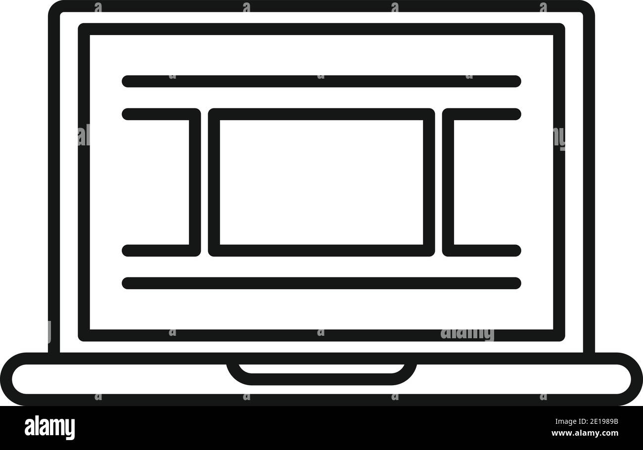 Video maker icon outline Stock Vector Images - Alamy