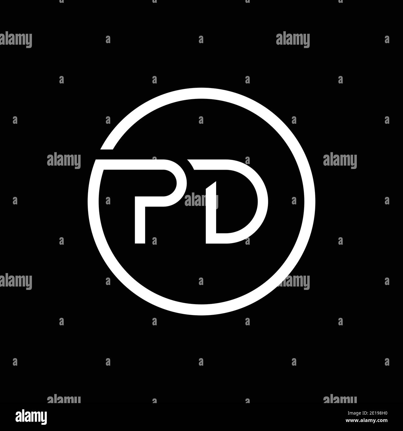 Initial PD Letter Logo Creative Typography Vector Template. Creative ...