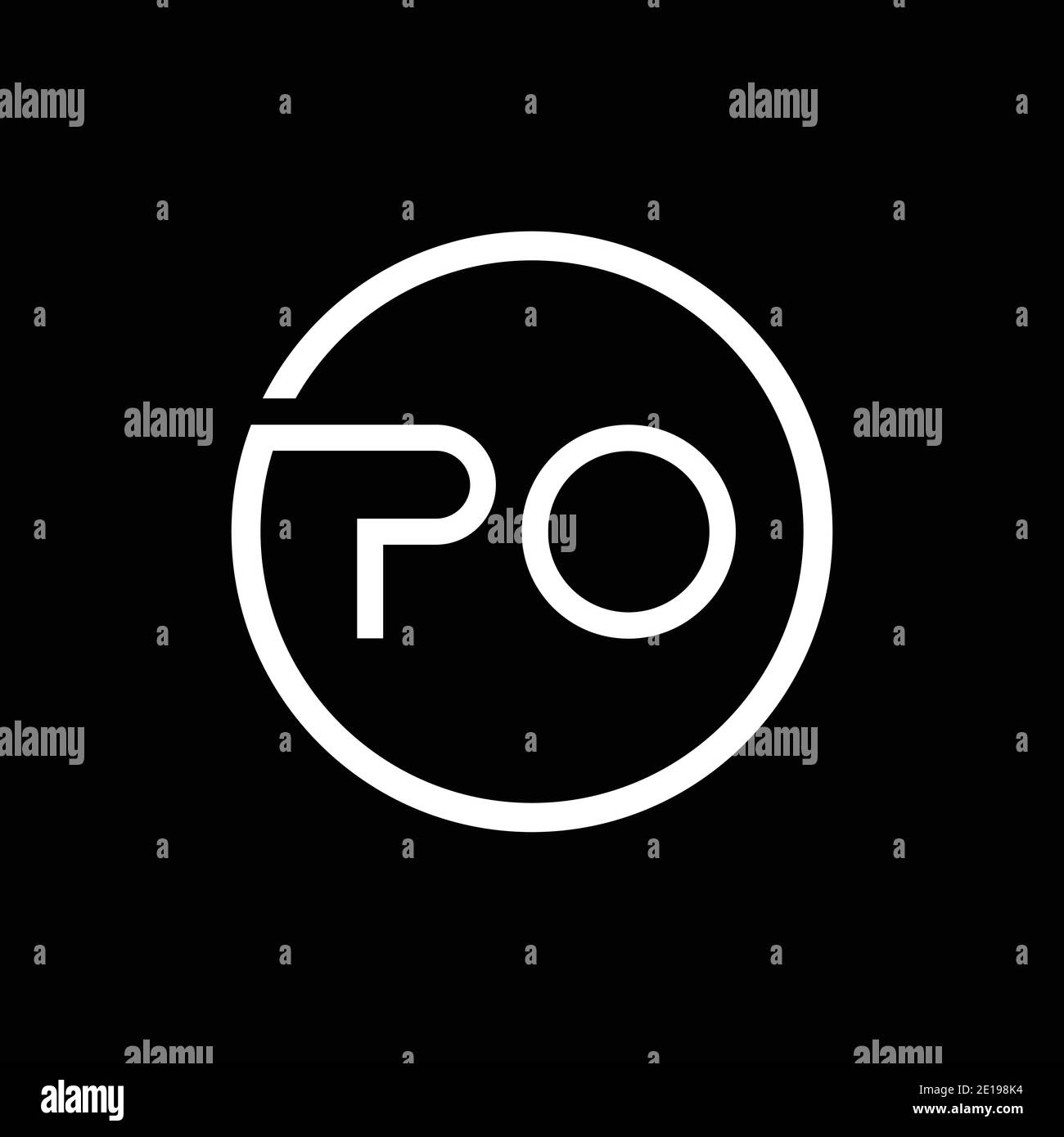 Initial PO Letter Logo Creative Typography Vector Template. Creative ...