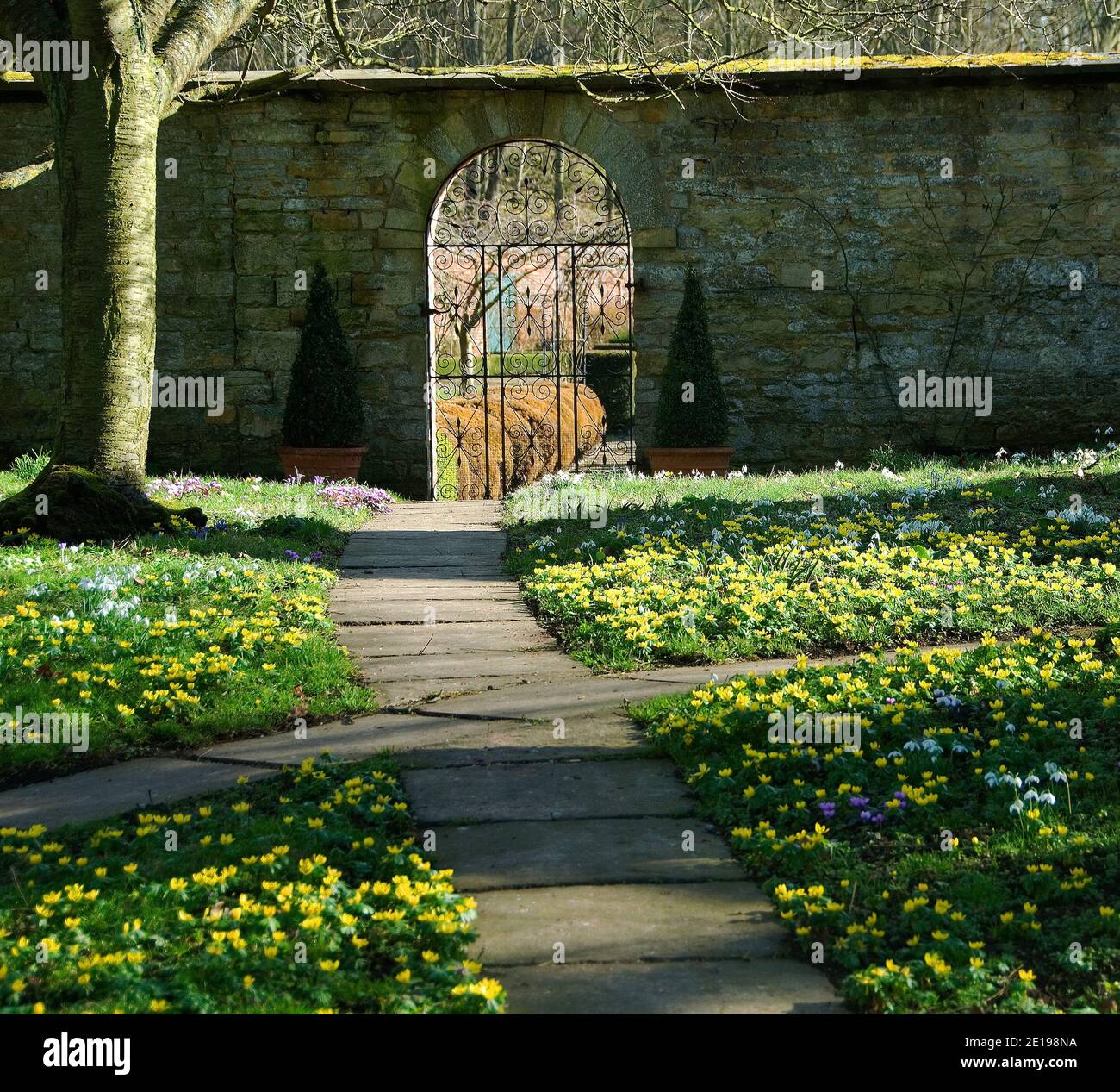 The path to the Walled Garden at Little Ponton Hall Stock Photo - Alamy