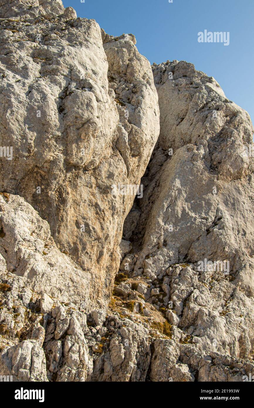 Pathway in high mountains, Bohinj Stock Photo - Alamy