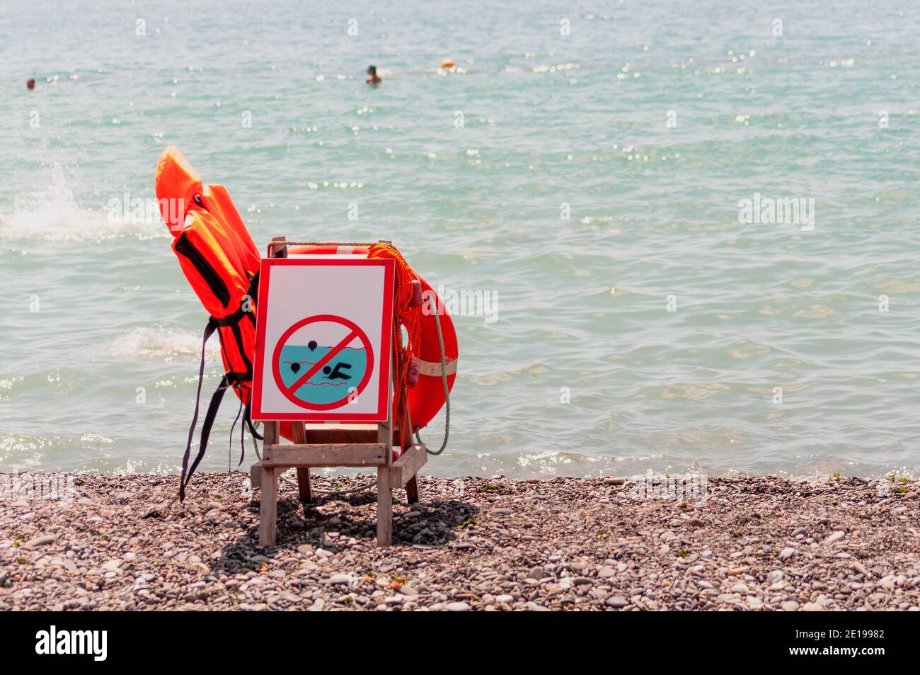 lifeguard chair on the beach Stock Photo - Alamy