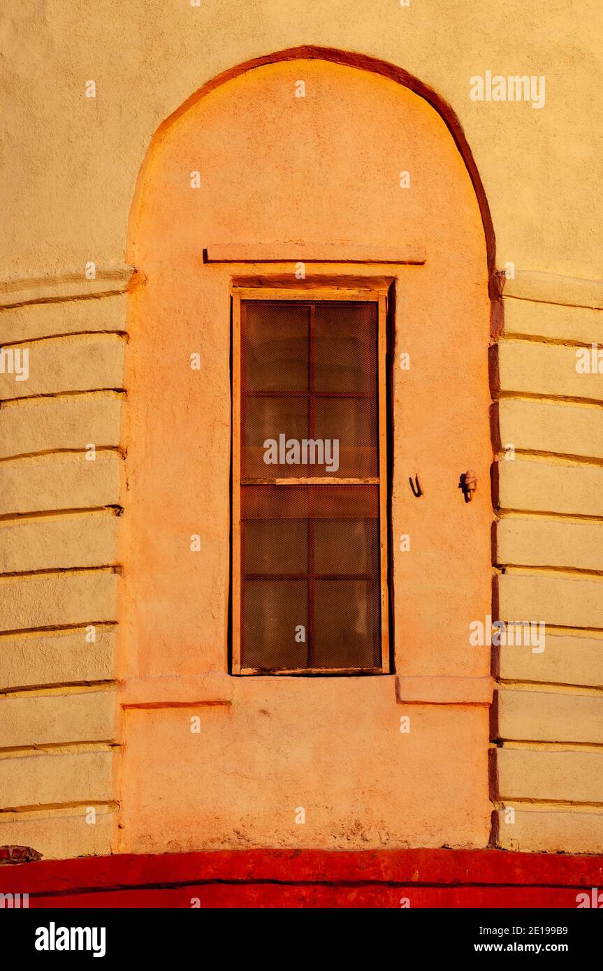 high elongated window on a semicircular facade Stock Photo - Alamy