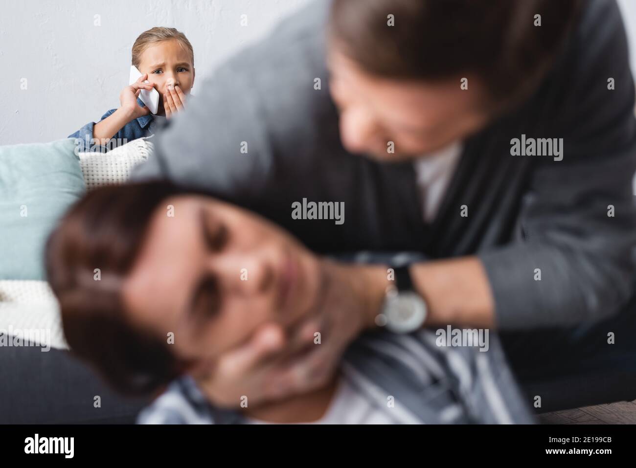 Choking child hi-res stock photography and images - Alamy