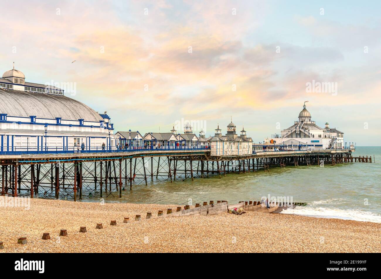 Eastbourne Pier at dusk, East Sussex, England, UK Stock Photo - Alamy