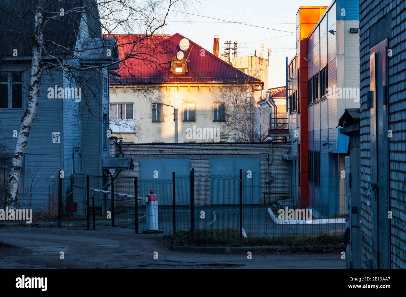 urban landscape of russian small town Stock Photo - Alamy