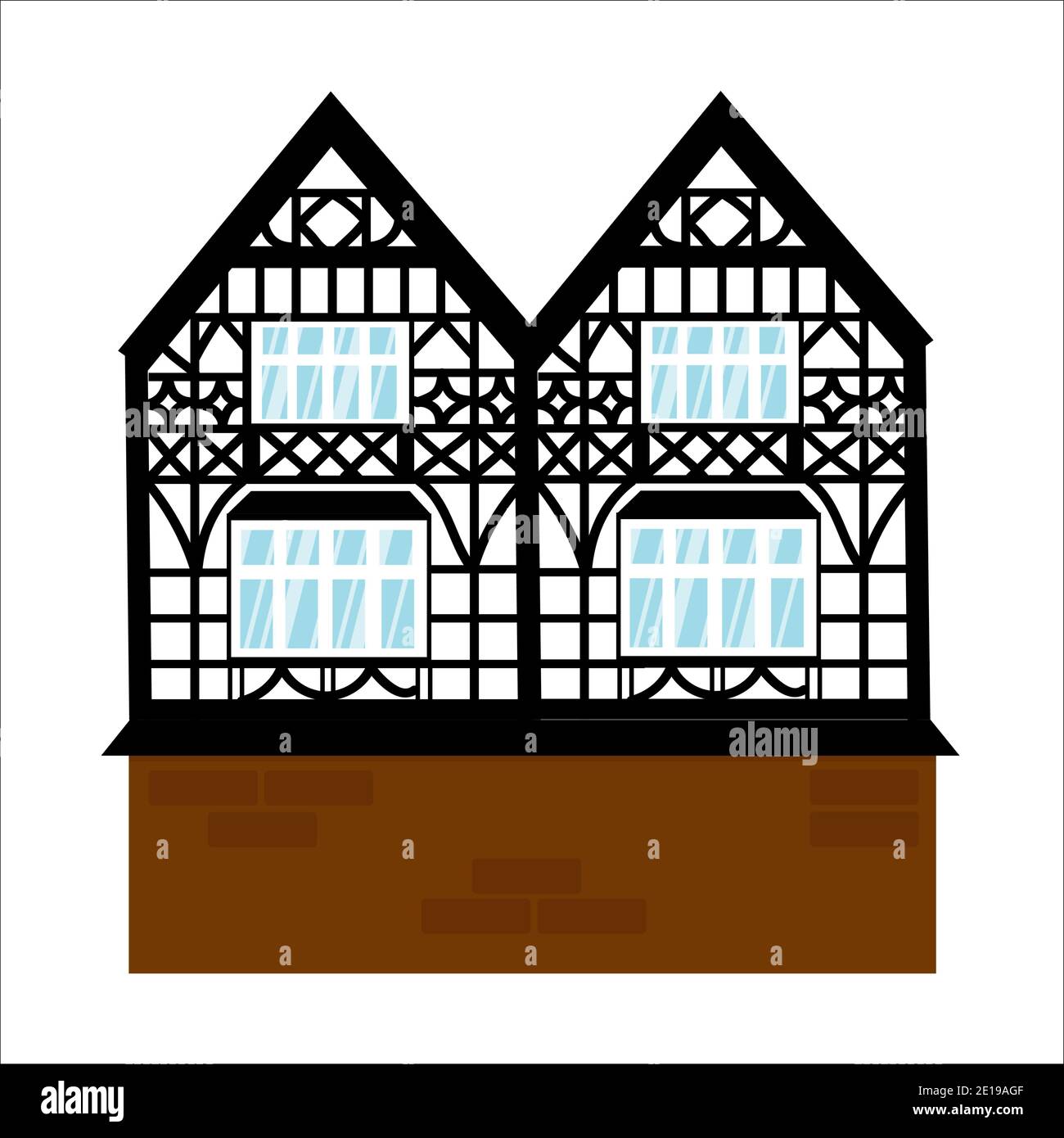 Half timbered house vector vectors hi-res stock photography and images ...