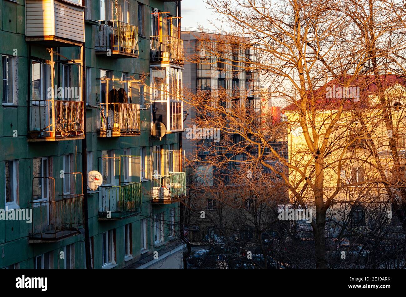 urban landscape of a post-Soviet city Stock Photo - Alamy