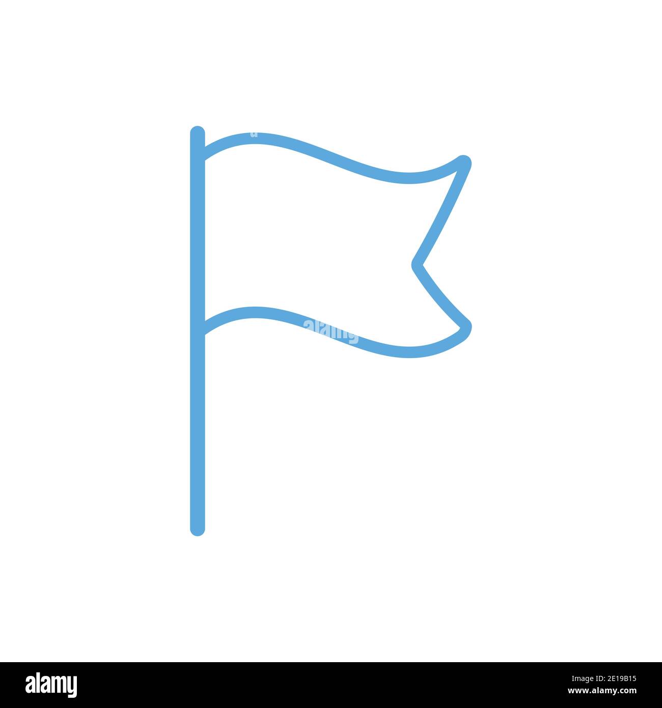 line flag Icon, gps road map marker. spot or target pin. Stock Vector ...