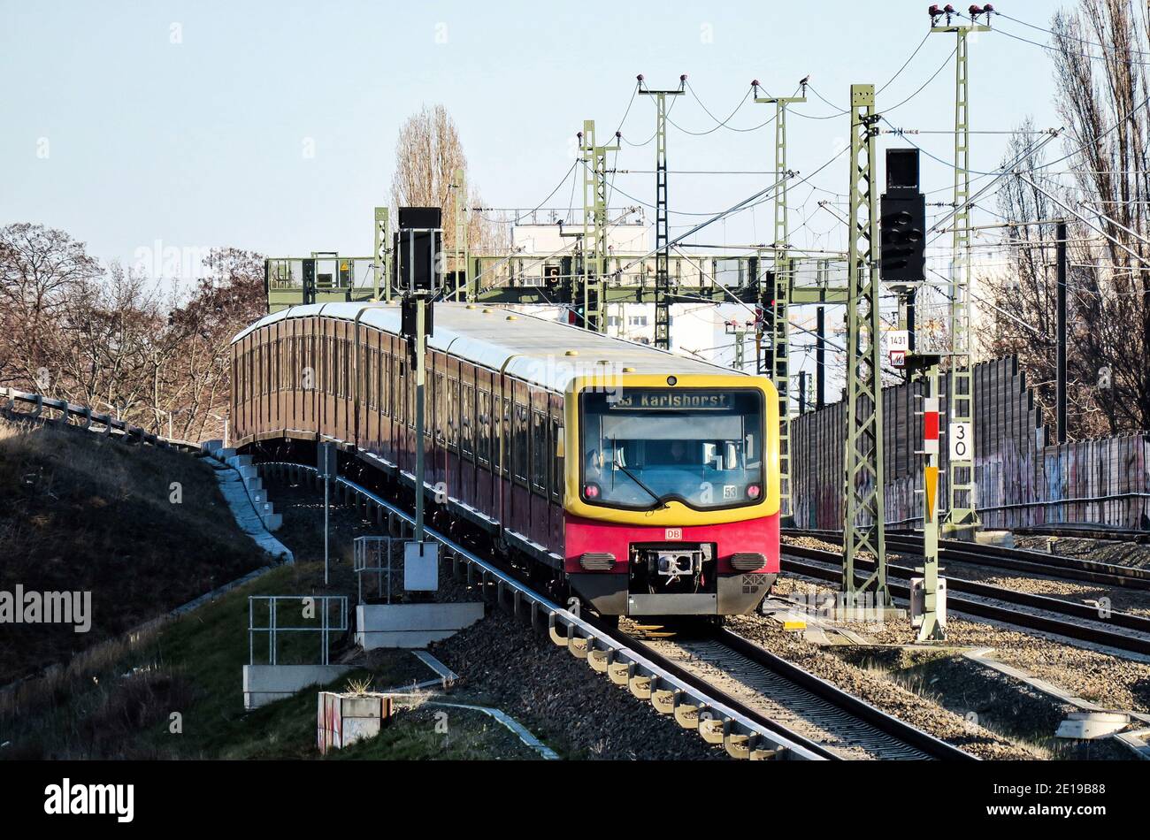 Berlin, Germany. 08th Feb, 2020. An S-Bahn of the line S3 Karlshorst ...