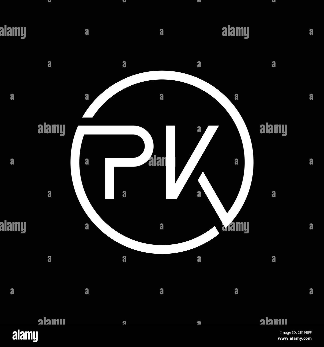 Initial PK Letter Logo Creative Typography Vector Template. Creative ...