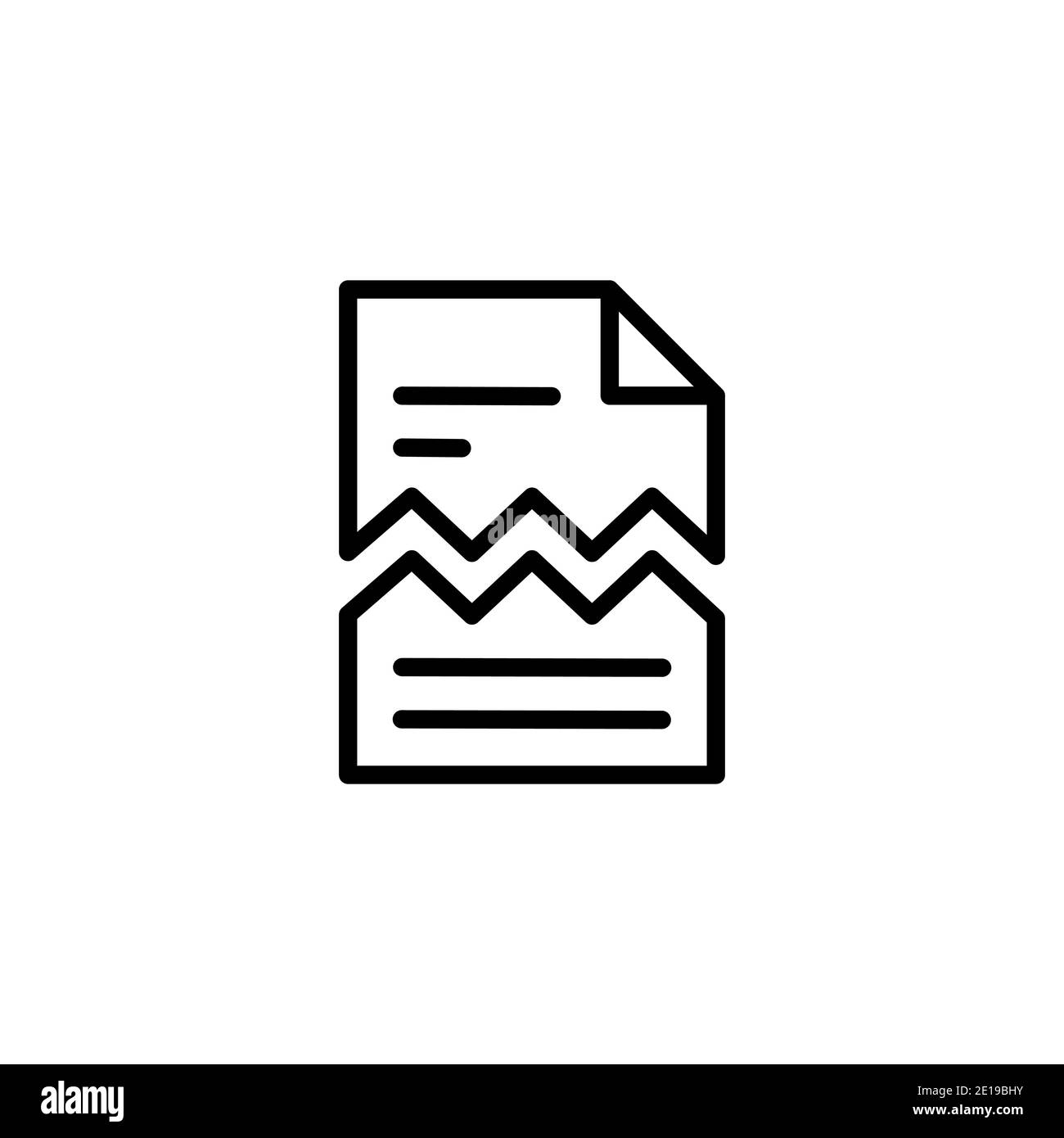 Broken Corrupted File Icon Outline Clip Art Stock Vector Image & Art ...