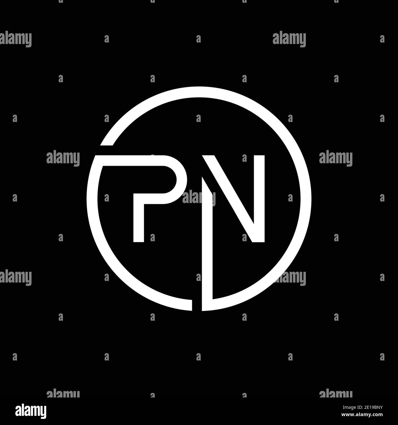 Initial PN Letter Logo Creative Typography Vector Template. Creative ...