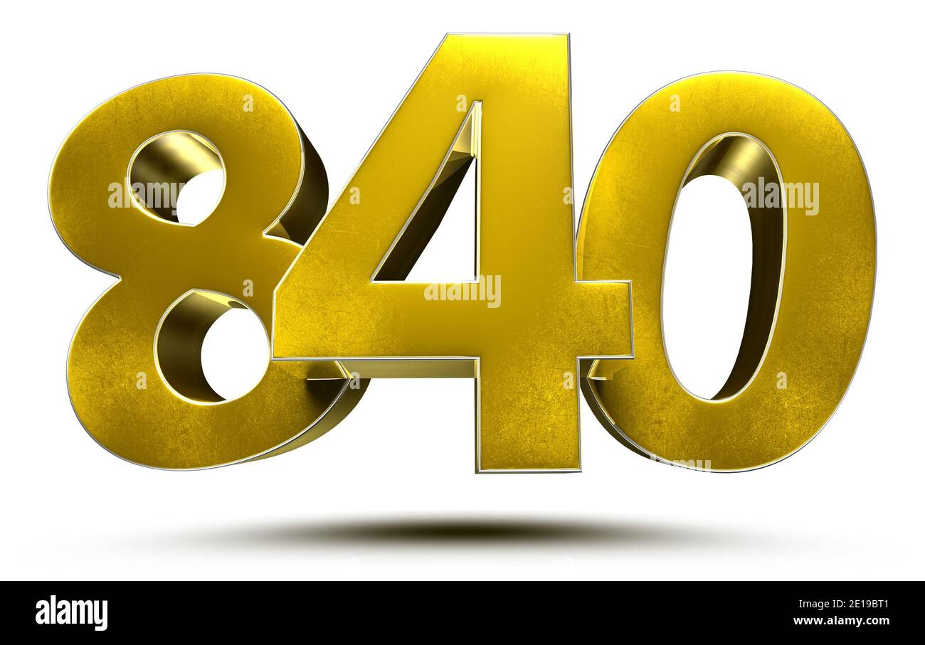 3d number 840 hi-res stock photography and images - Alamy