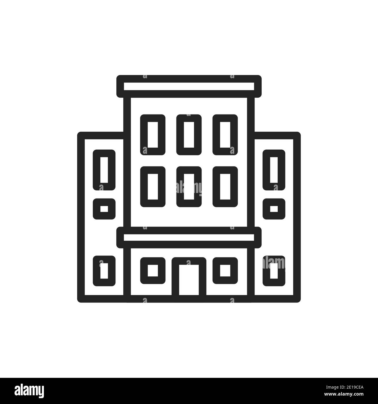 Office building line drawing Cut Out Stock Images & Pictures - Alamy