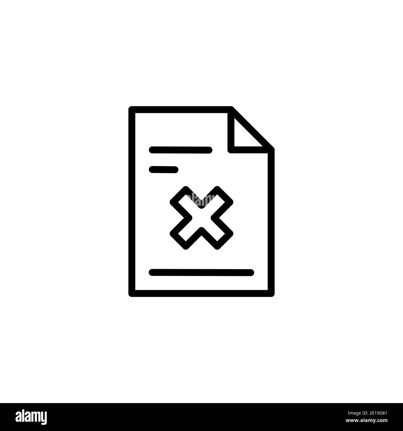 Damaged Corrupted Broken File Icon Outline Clip Art Stock Vector Image & Art - Alamy