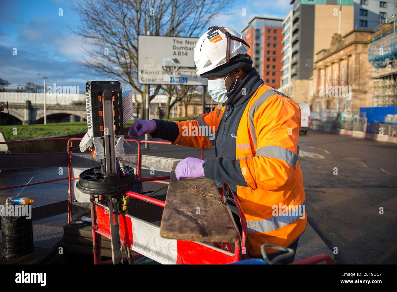 Telecommunications Engineers Hi Viz And Ppe Fix Comms High Resolution ...