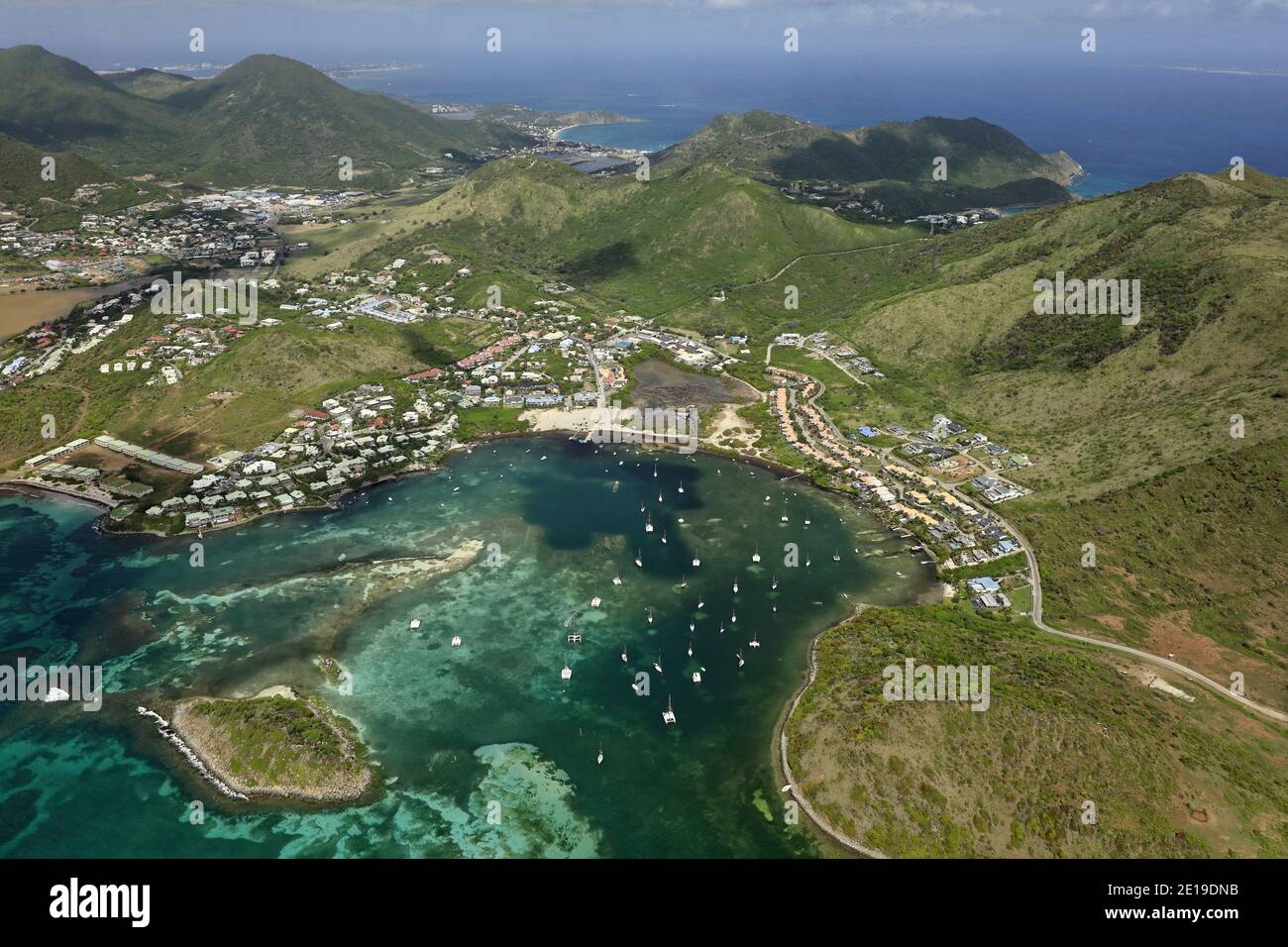Caribbean, Saint Martin (Sint Maarten): Orient Bay, northwest of the ...