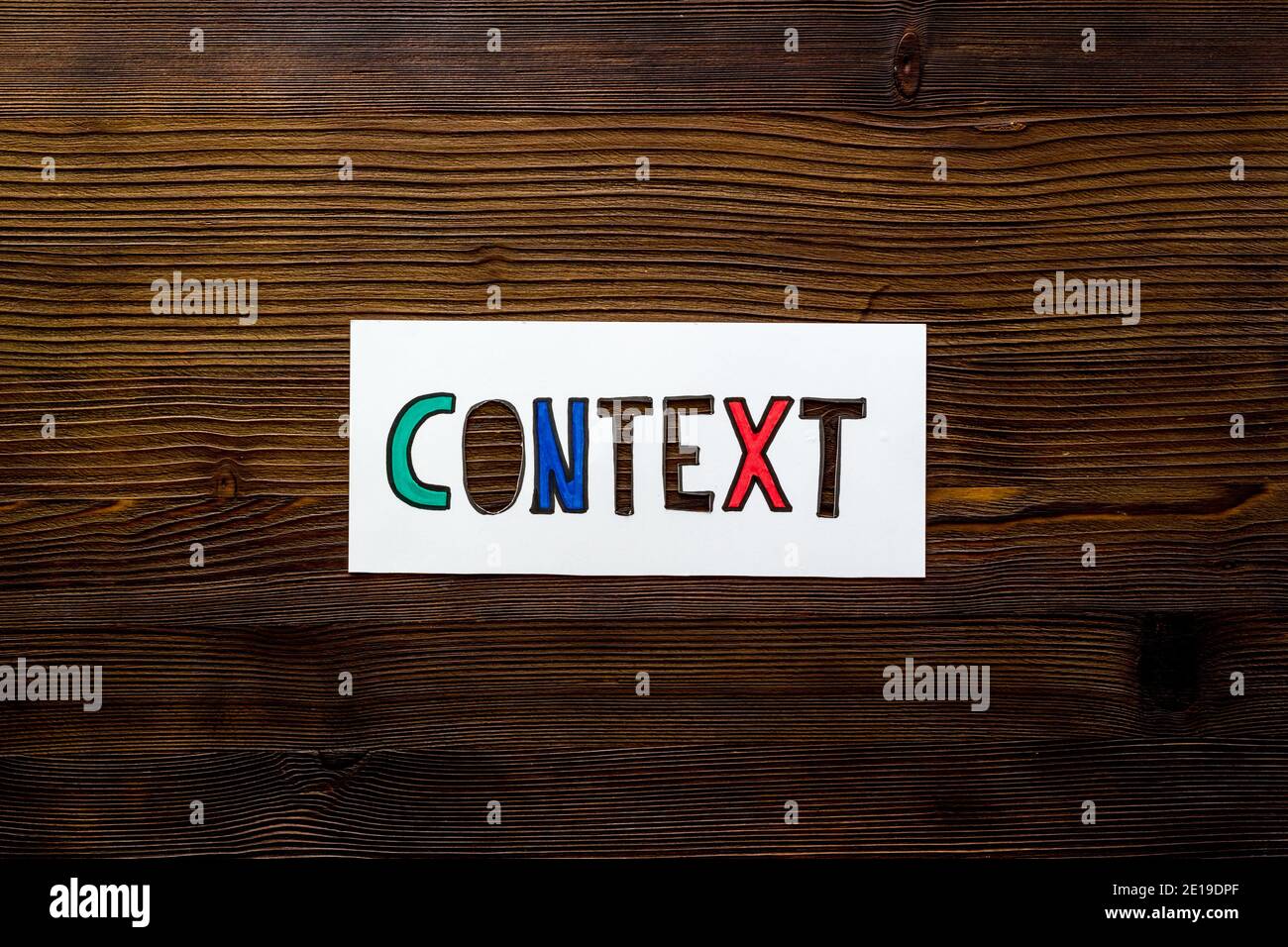 Context marketing concept. Word Context on paper banner, top view Stock ...