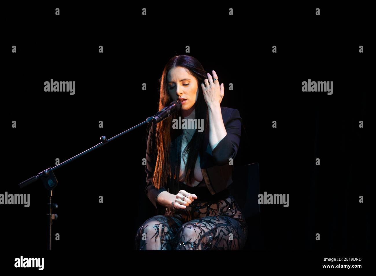 Madrid, Spain. 22 January, 2021: Spanish singer Mala Rodríguez on stage ...