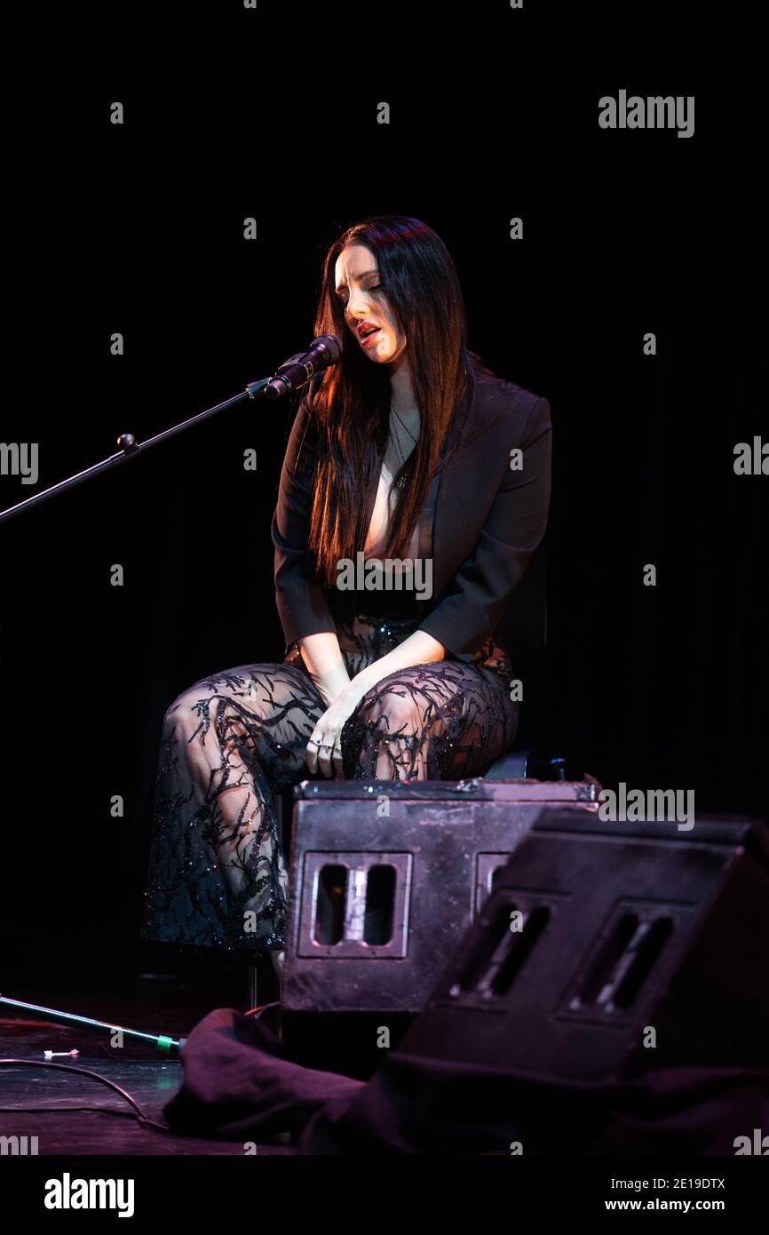 Madrid, Spain. 22 January, 2021: Spanish singer Mala Rodríguez on stage ...
