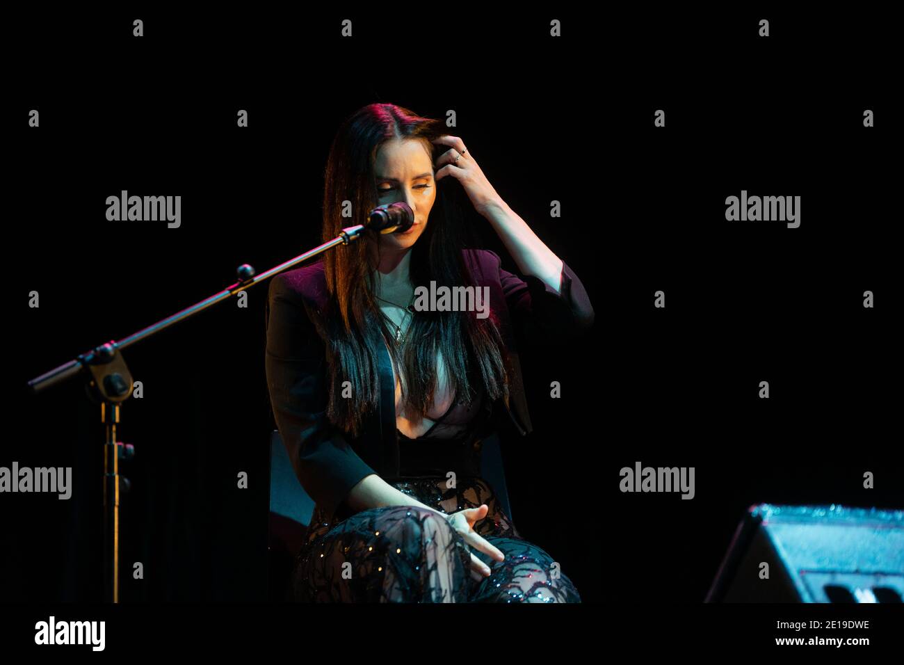Madrid, Spain. 22 January, 2021: Spanish singer Mala Rodríguez on stage ...