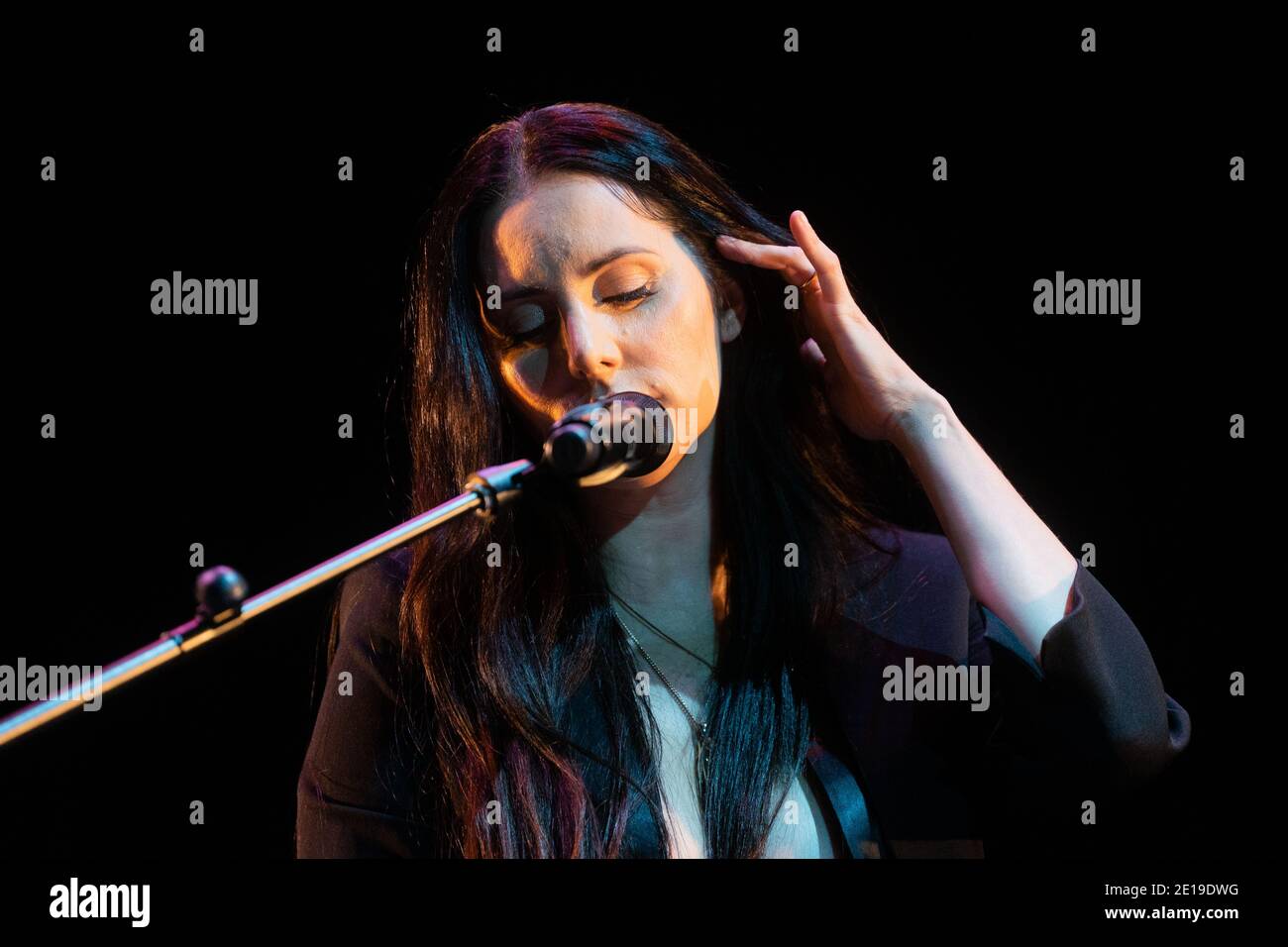 Madrid, Spain. 22 January, 2021: Spanish singer Mala Rodríguez on stage ...