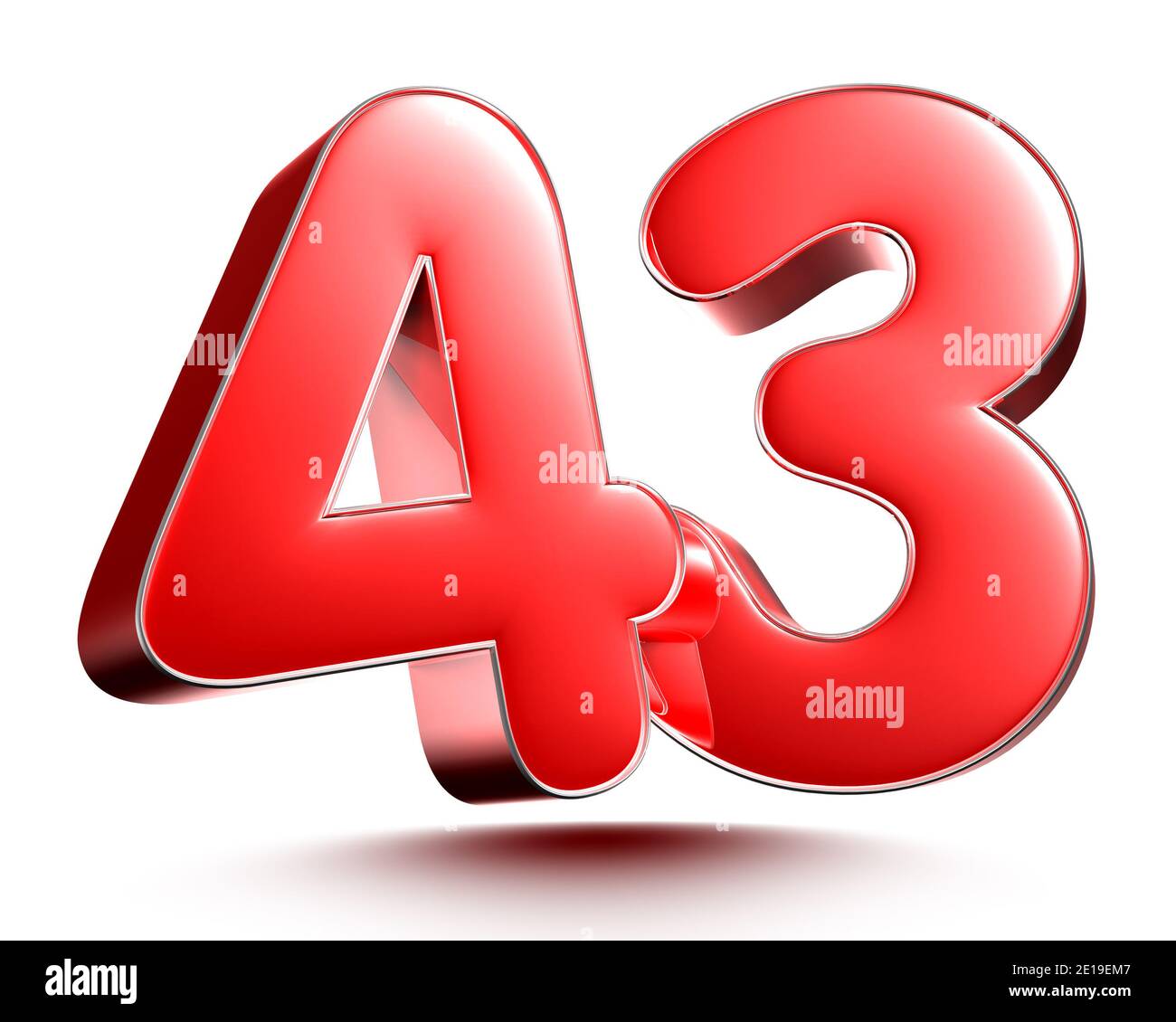 3d number 43 hi-res stock photography and images - Alamy
