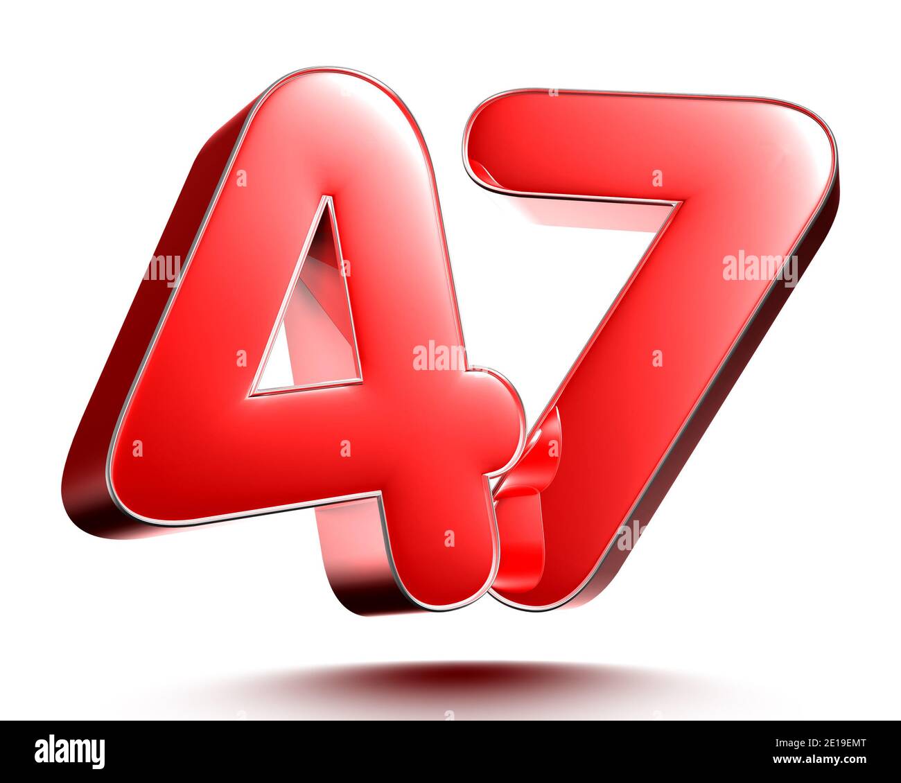 3d number 47 hi-res stock photography and images - Alamy