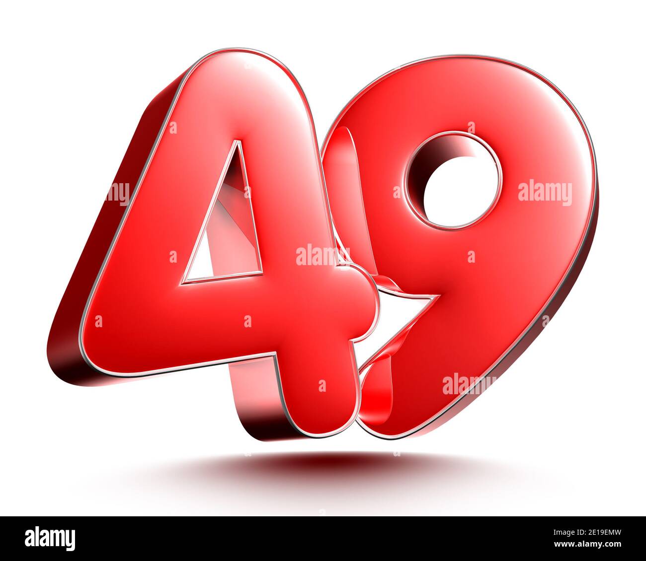 3d number 49 hi-res stock photography and images - Alamy