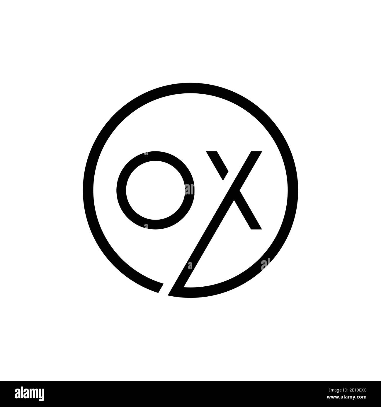 Ox logo vector vectors Black and White Stock Photos & Images - Alamy