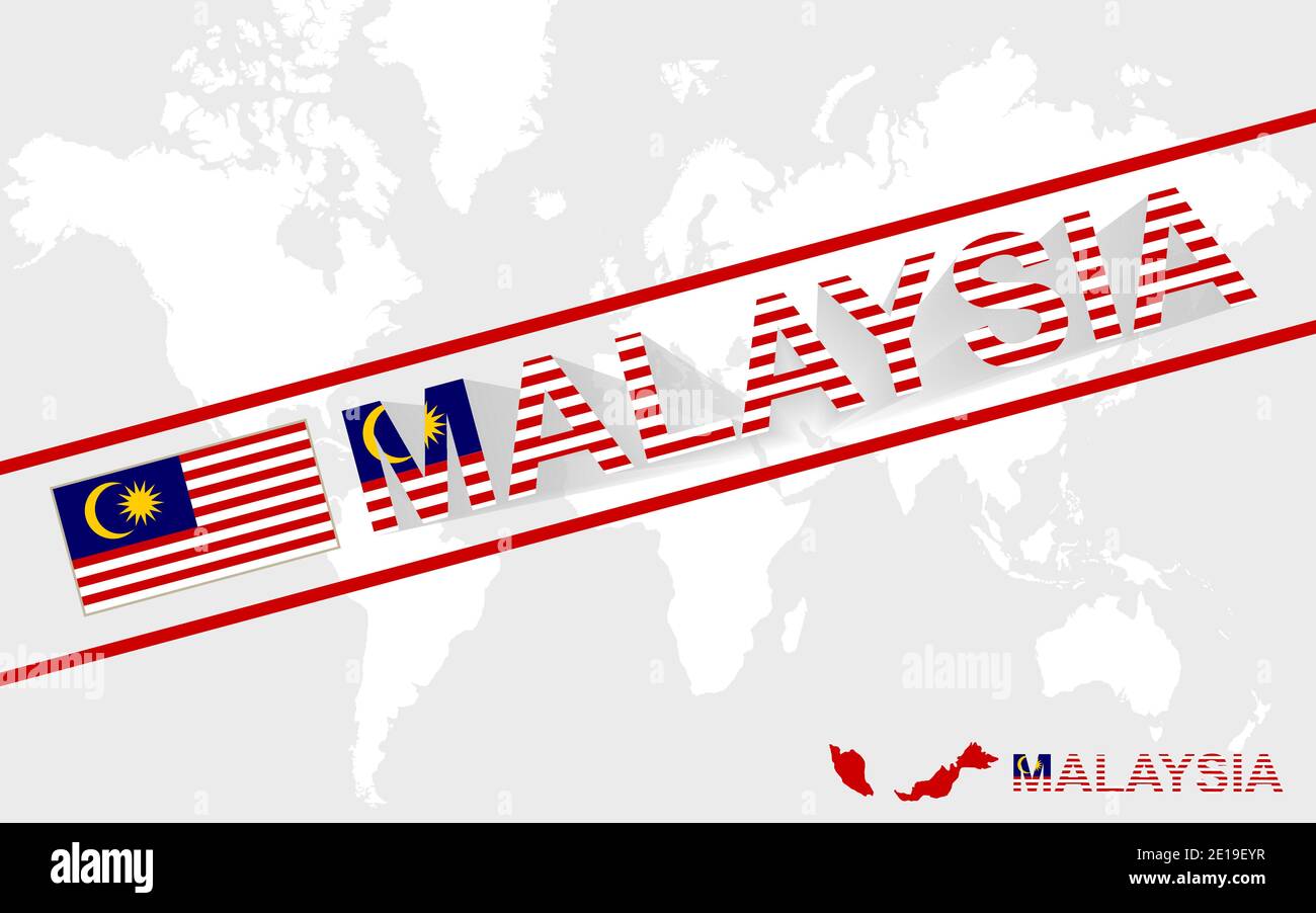 Malaysia outline map on Stock Vector Images - Alamy