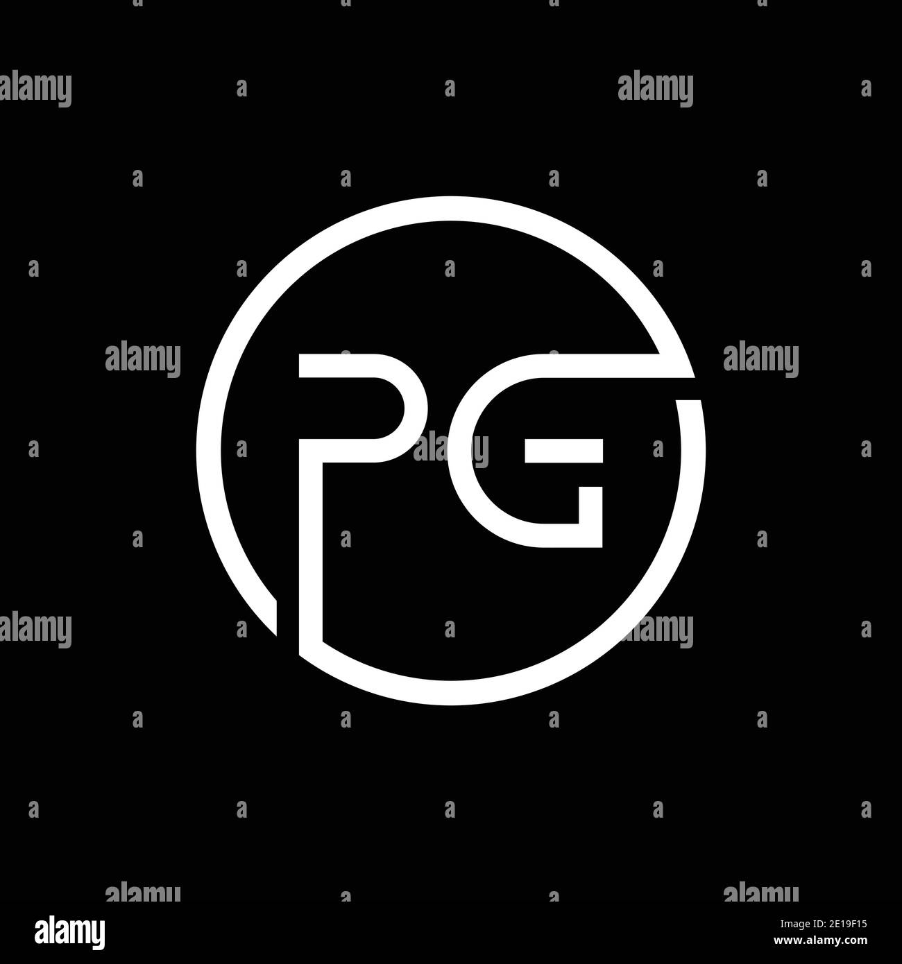 Initial PG Letter Logo Creative Typography Vector Template. Creative ...
