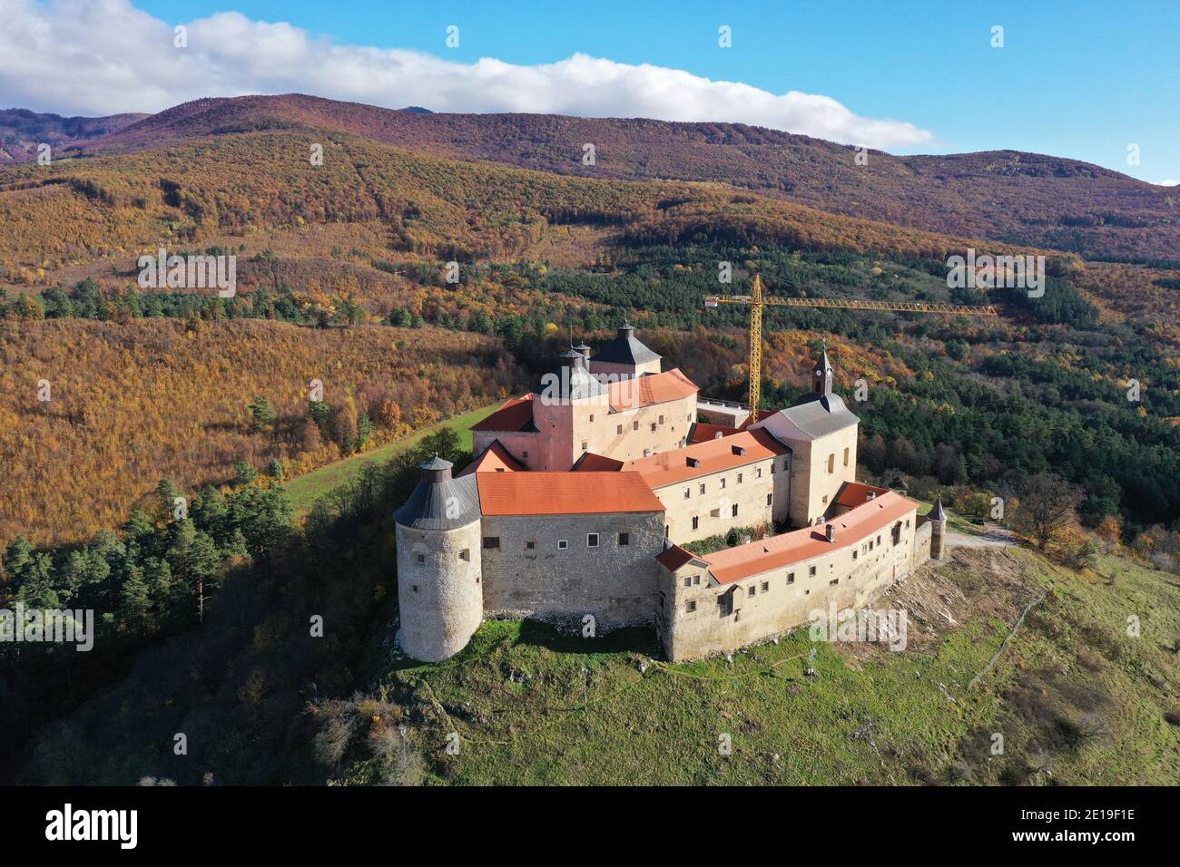 Aerial view of Krasna Horka castle in Slovakia Stock Photo - Alamy