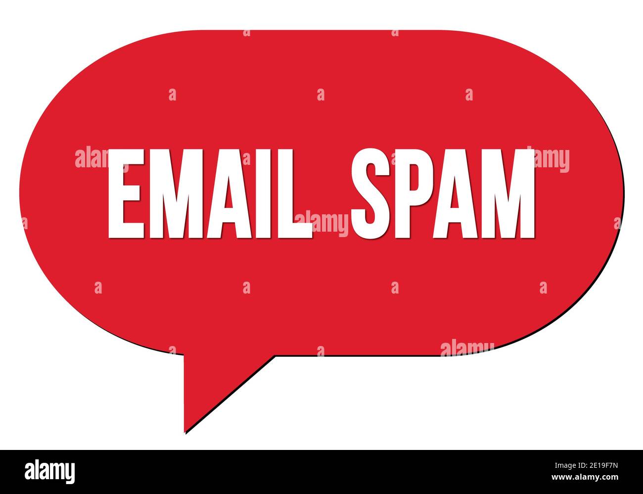 EMAIL SPAM text written in a red speech bubble stamp Stock Photo - Alamy
