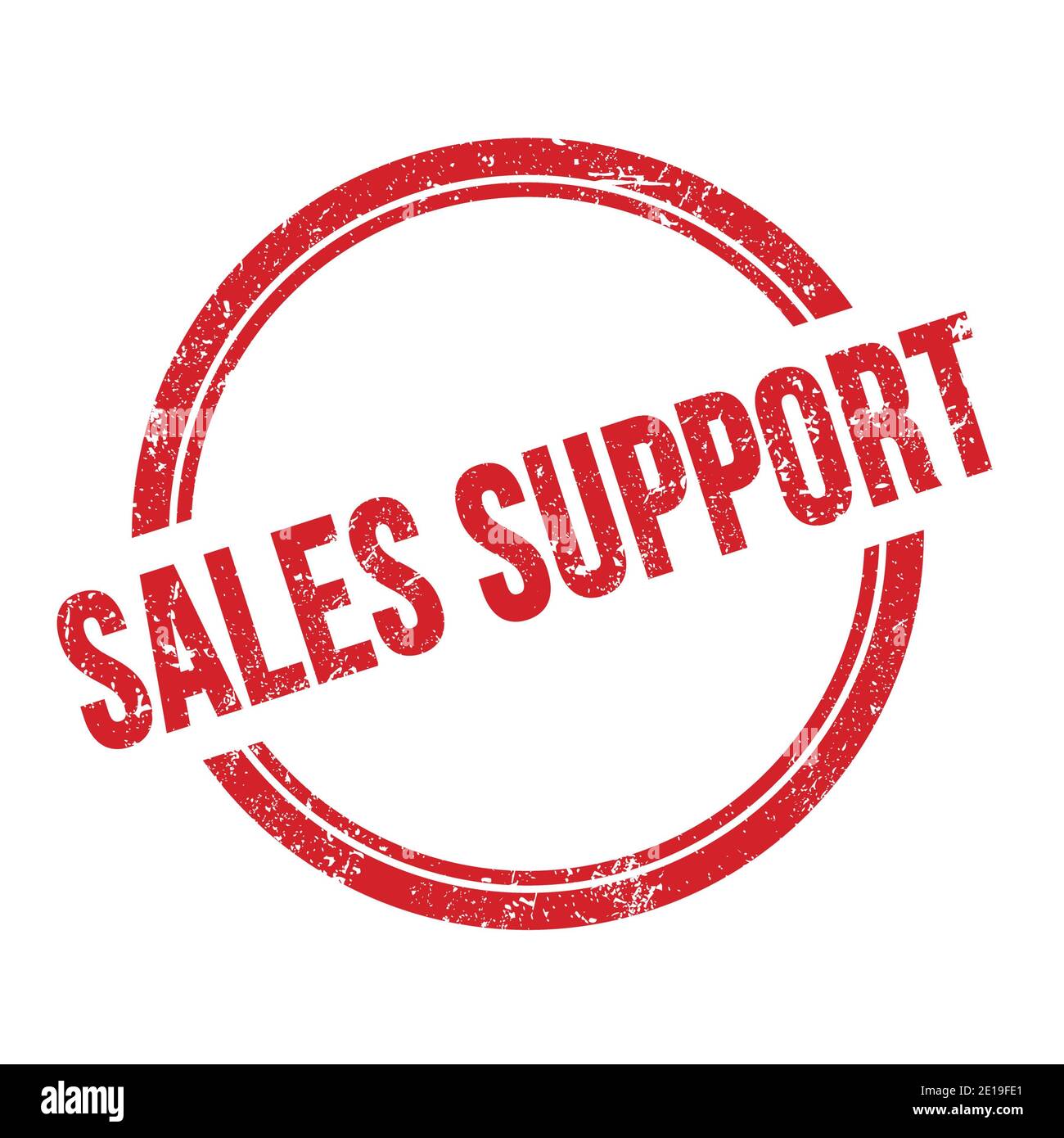 SALES SUPPORT text written on red grungy vintage round stamp Stock ...