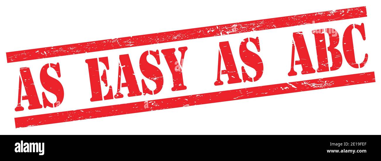 As easy as abc stamp hi-res stock photography and images - Alamy