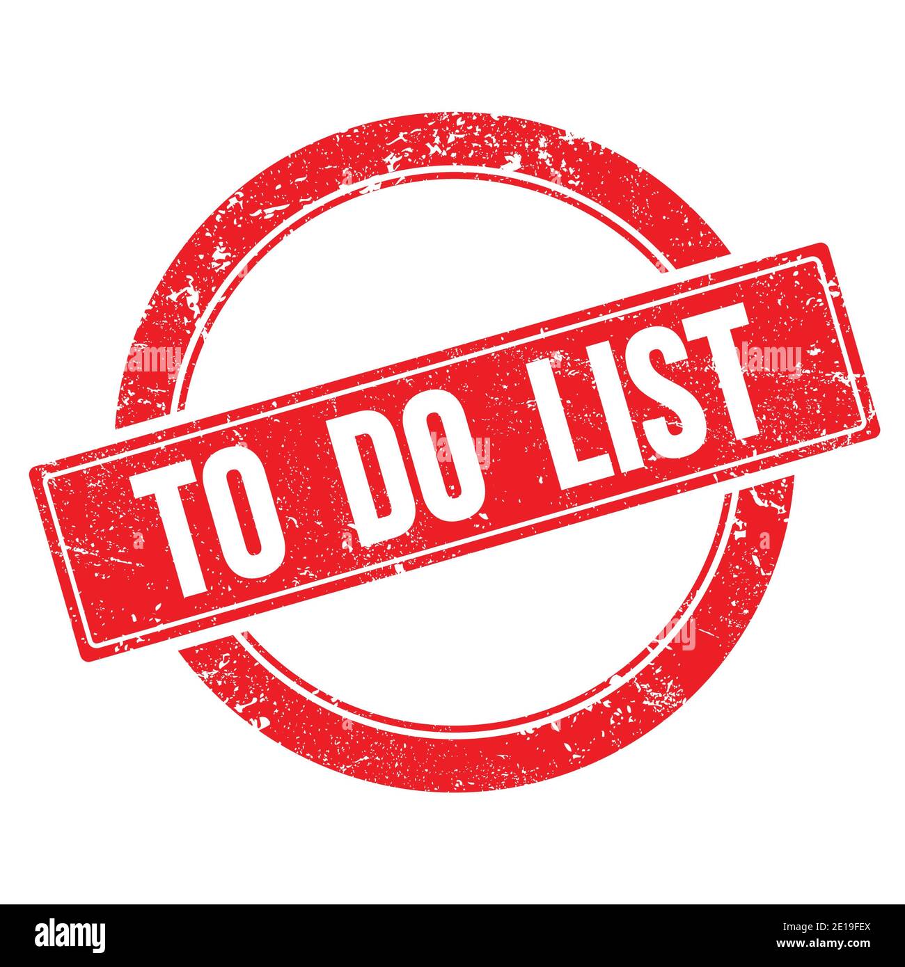 TO DO LIST text on red grungy round vintage stamp Stock Photo - Alamy