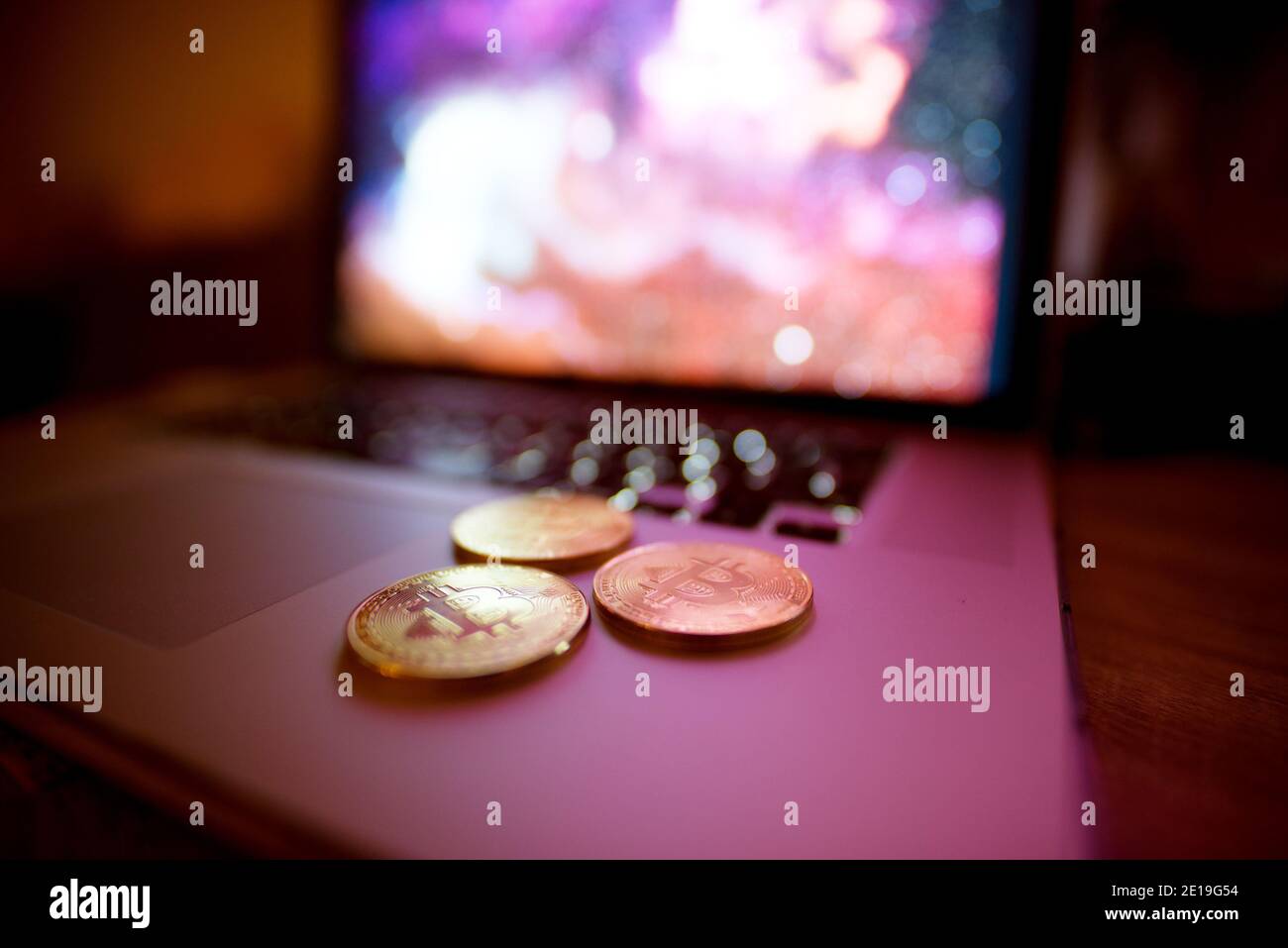 Bitcoin on keyboard. Crypto concept Stock Photo - Alamy