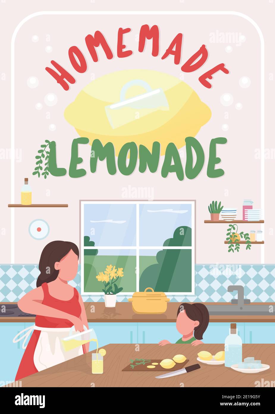 Homemade lemonade flat vector template Stock Vector Image & Art - Alamy