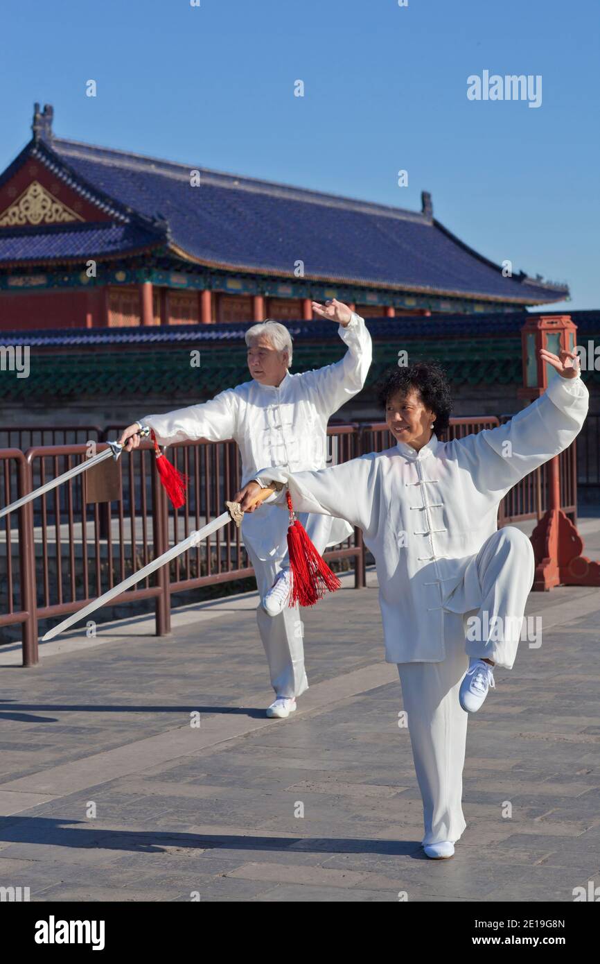 Elderly Chinese People Doing Tai Chi High Resolution Stock Photography ...