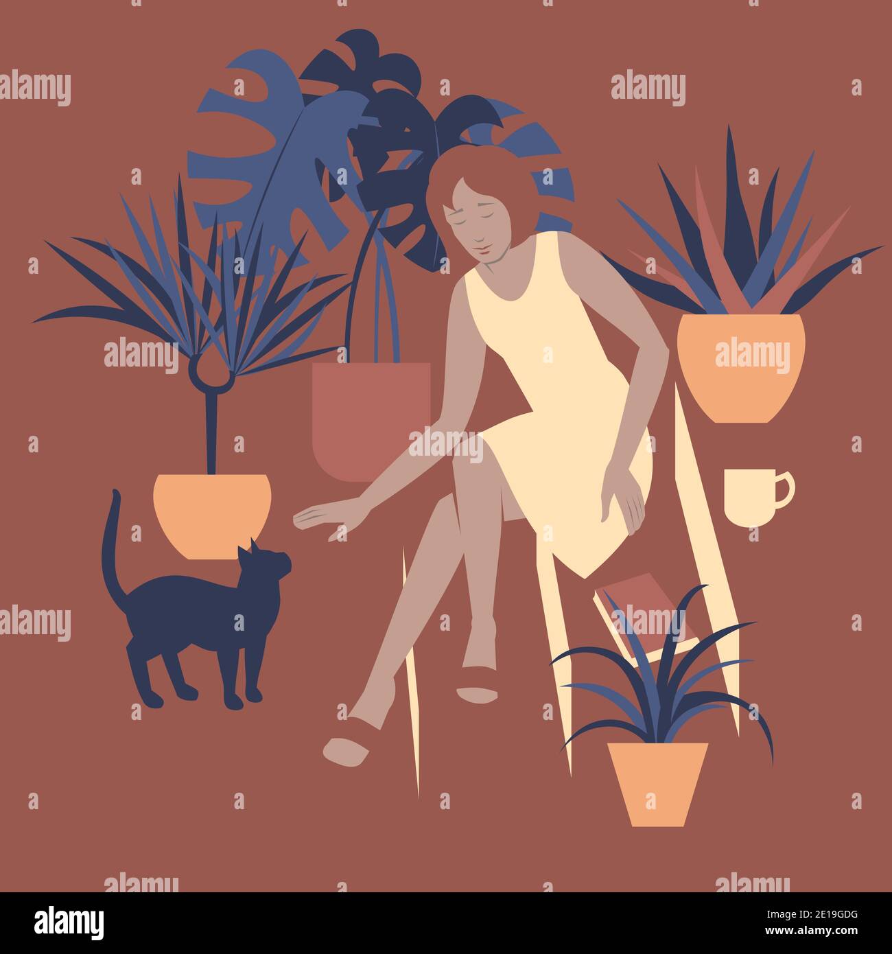 Sit on step Stock Vector Images - Alamy