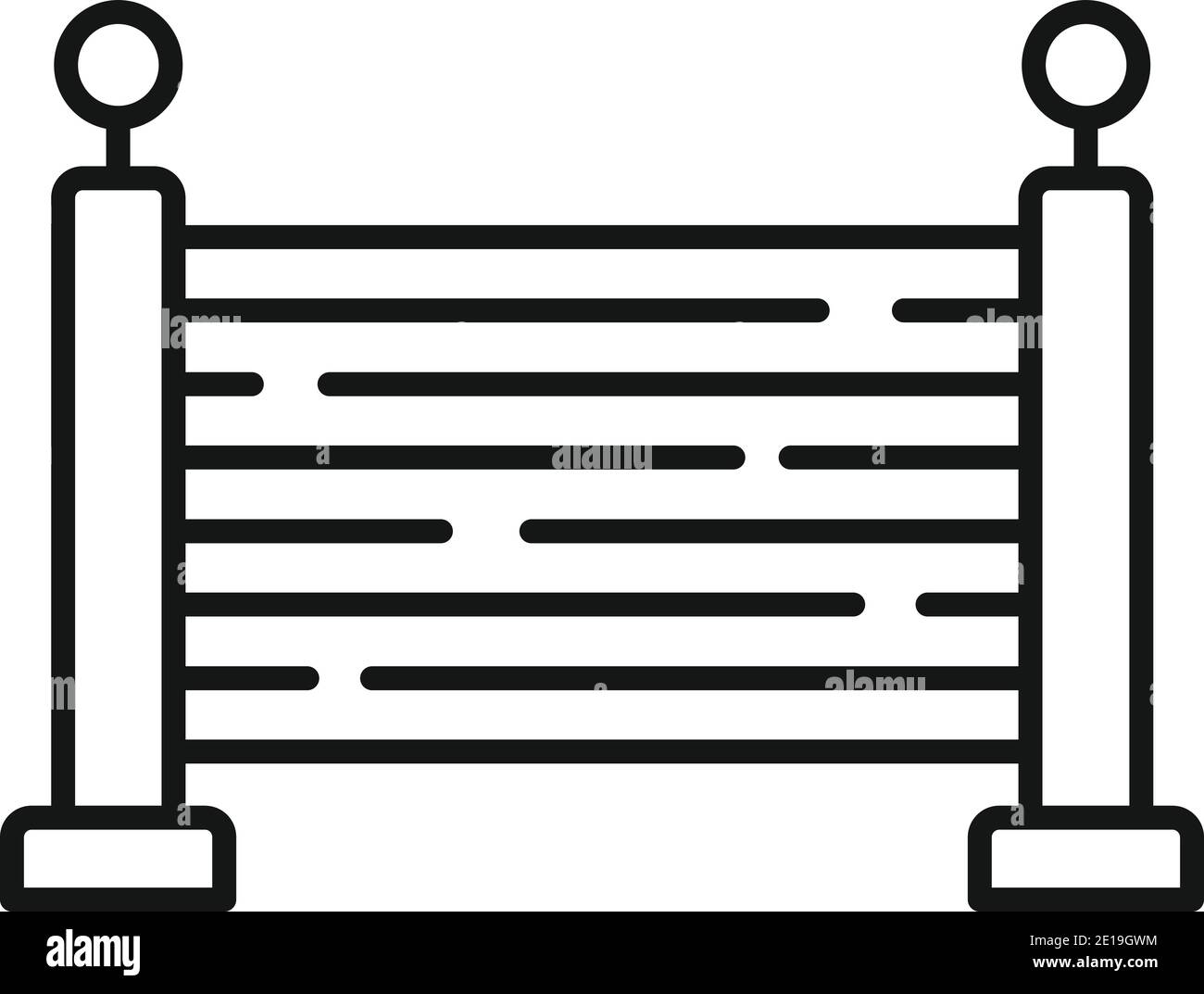 Wood fence icon, outline style Stock Vector Image & Art - Alamy