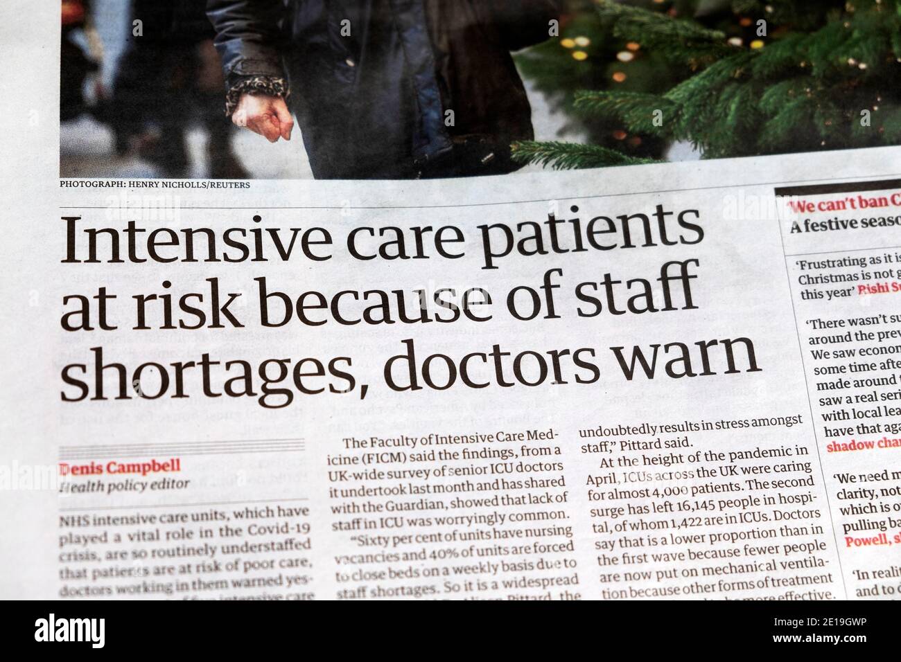 "Intensive care patients at risk because of staff shortages, doctors ...