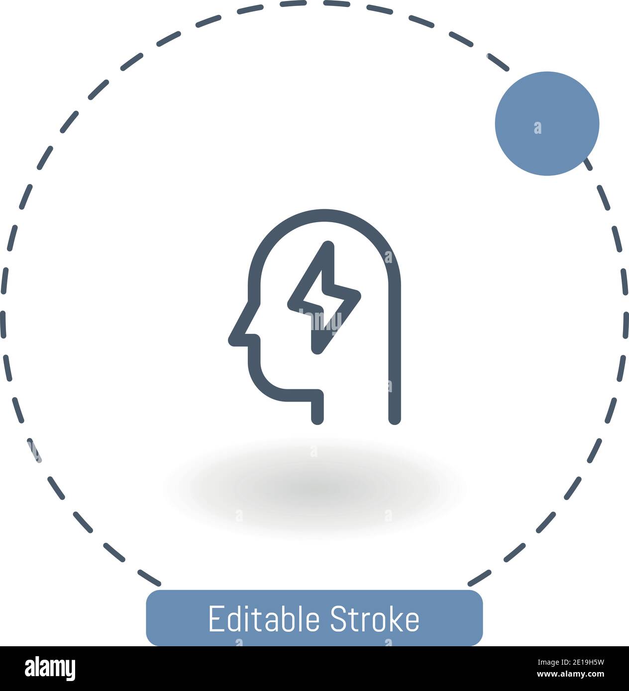 stress vector icon editable stroke outline icons for web and mobile ...