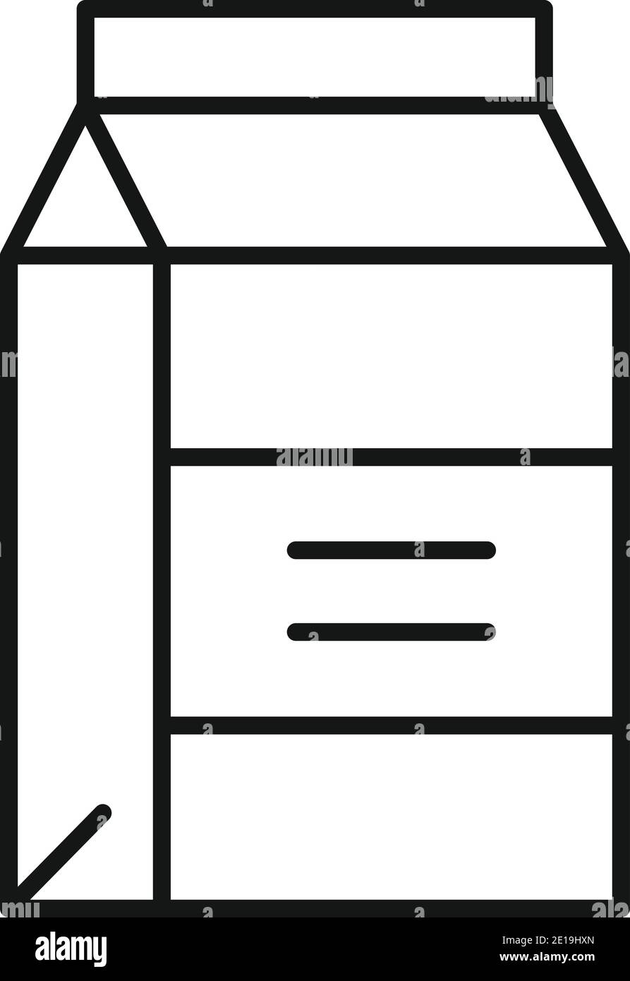 Tetrapack milk icon, outline style Stock Vector Image & Art - Alamy