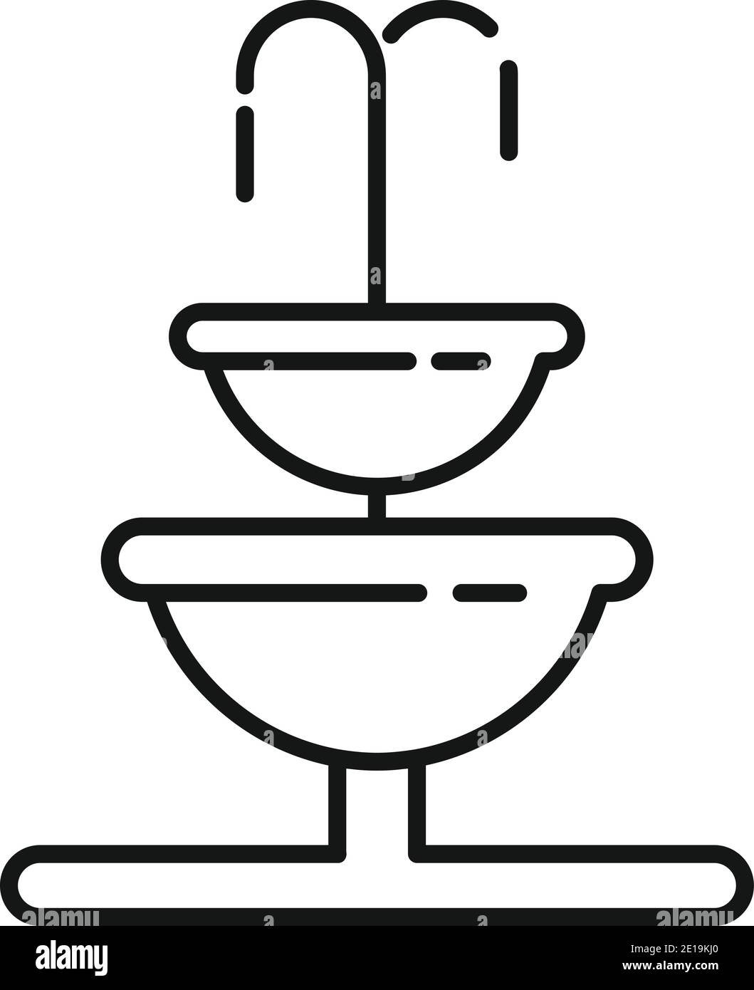 Park fountain icon, outline style Stock Vector Image & Art - Alamy