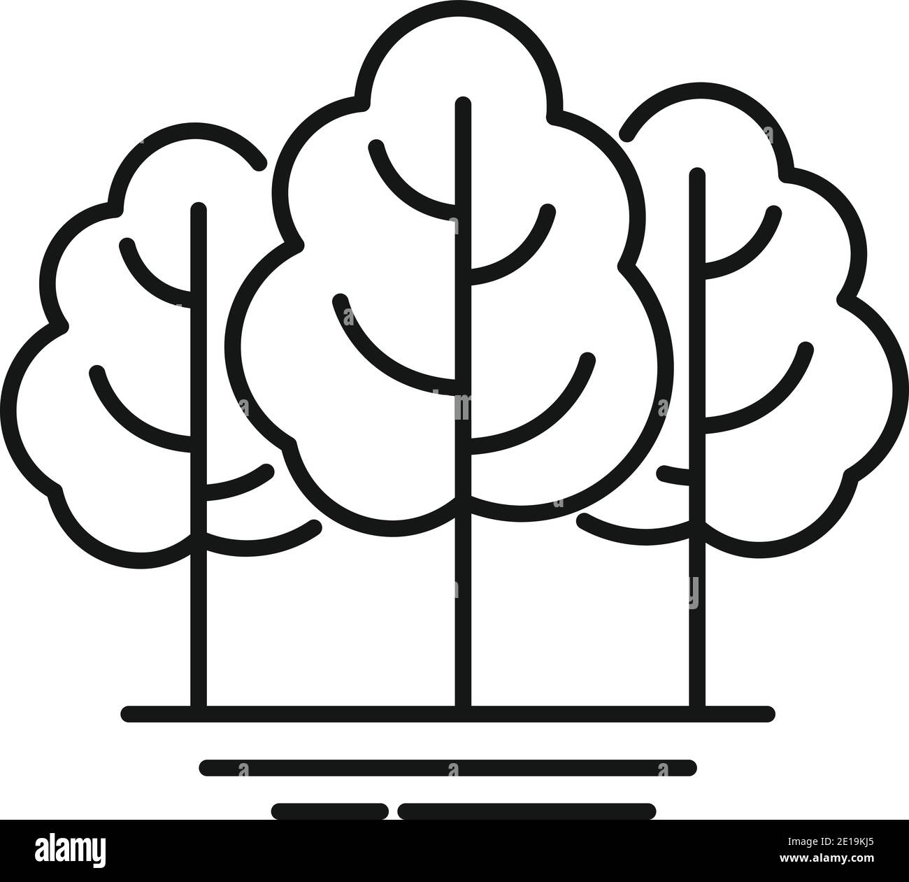Landscape design trees icon, outline style Stock Vector Image & Art - Alamy
