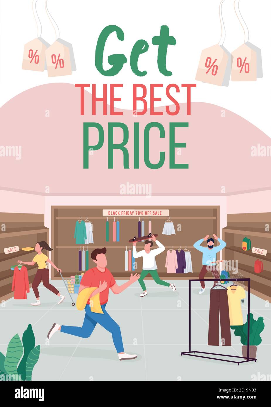 Crowd department store Stock Vector Images - Alamy